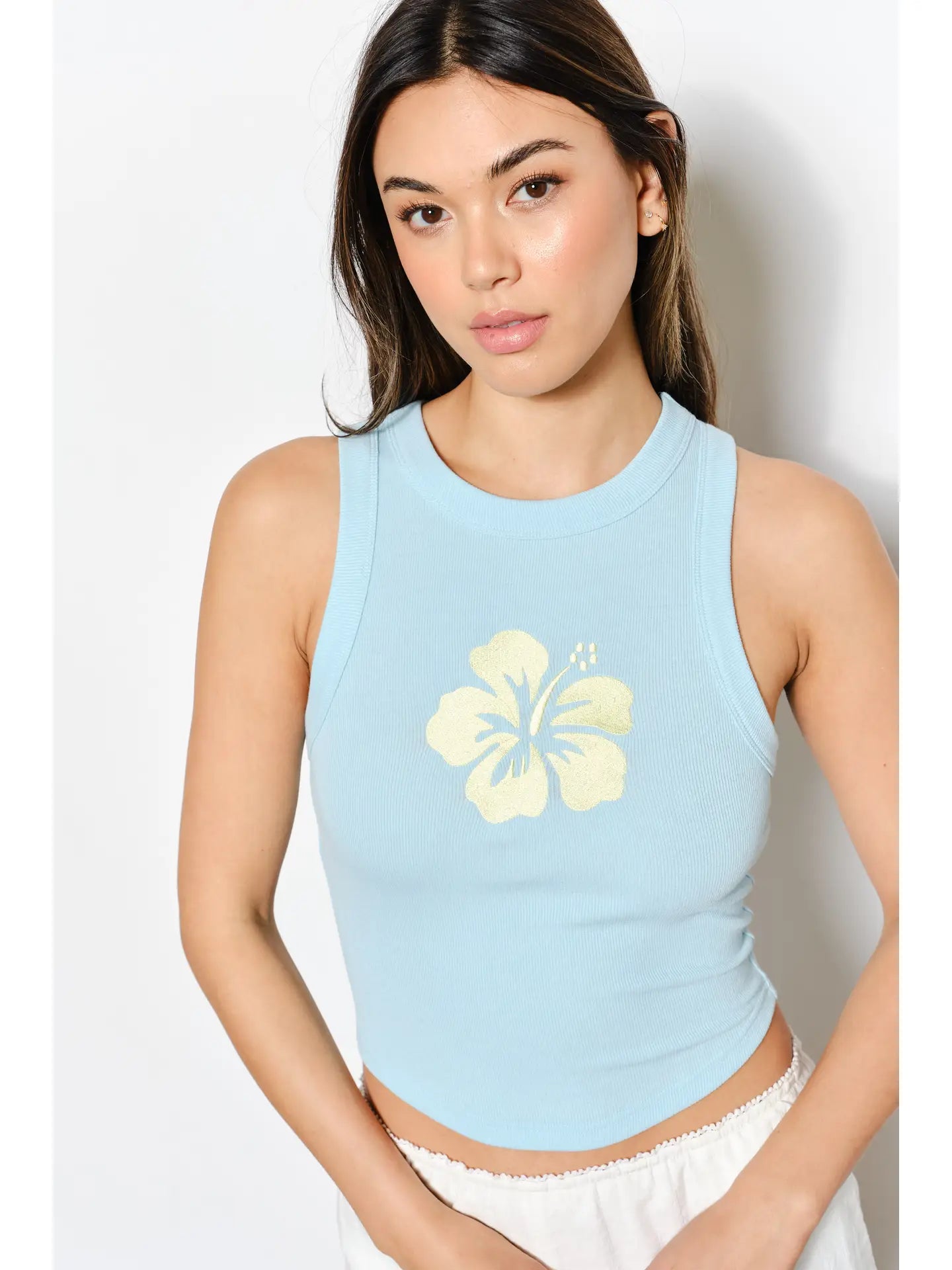 Flower Embroidery Tank – The Ivory Palm